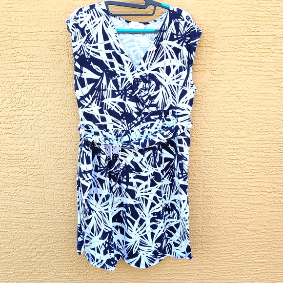LOFT | Dresses | Loft Petite Cotton Palm Print Dress | Poshmark